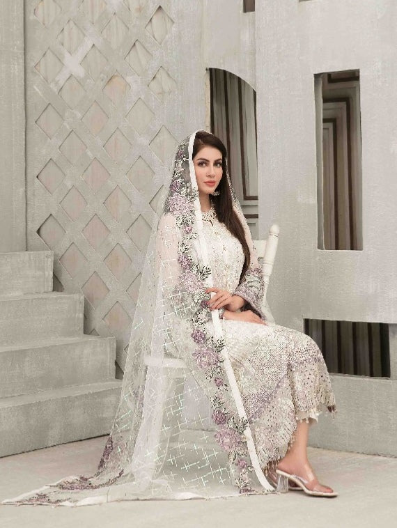 BALA 3pc Unstitched Fancy Embroidered Chiffon Suiting | Selling.pk ...